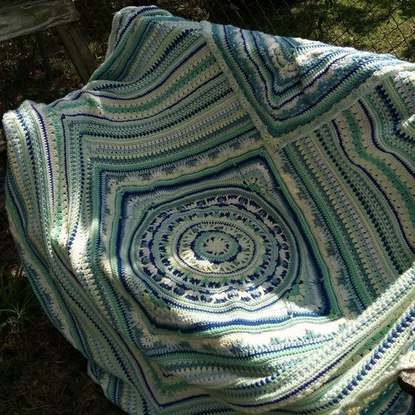 Mandala Afghan - Etsy