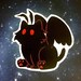 Moth Cat Sticker Mothman Kitty | Etsy