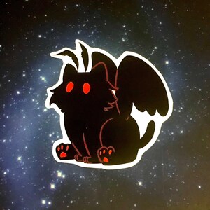 Moth Cat Sticker Mothman Kitty | Etsy