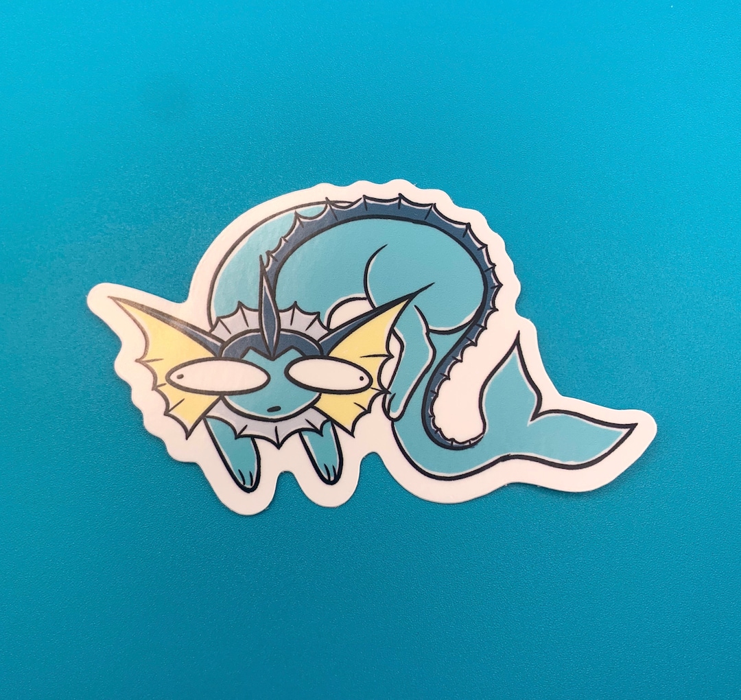 Pokemon Vaporeon Goofy Sticker - Etsy