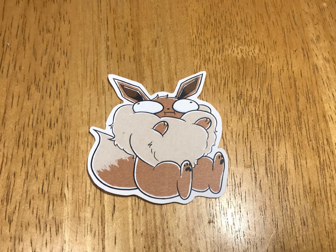 Pokemon Eevee Goofy Sticker - Etsy