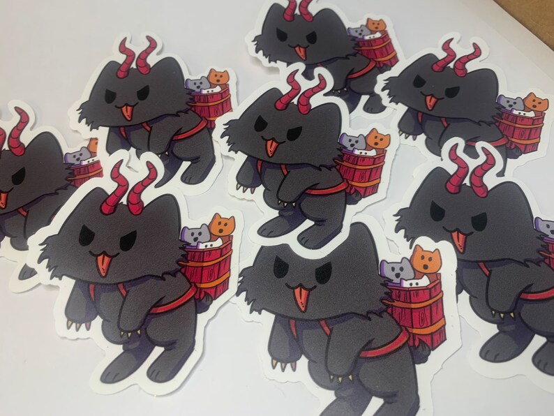 Krampuss Sticker Krampus Cryptid Cat - Etsy