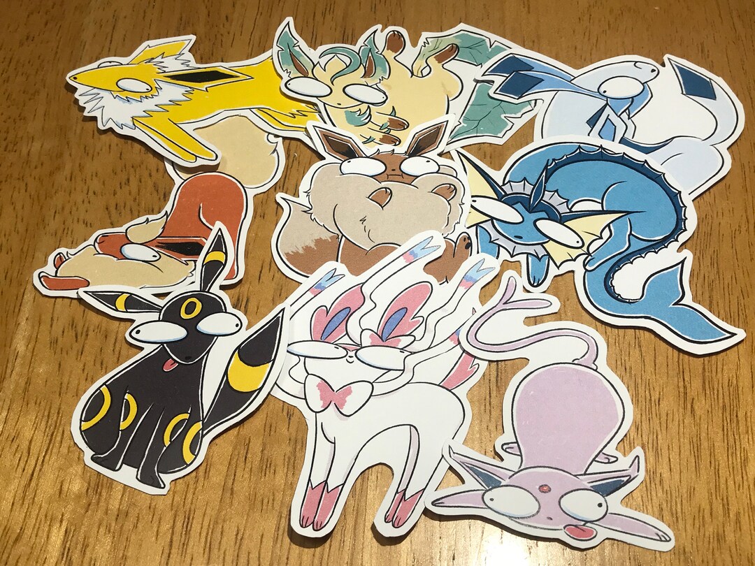 Pokemon Eeveelutions Goofy Sticker Set - Etsy