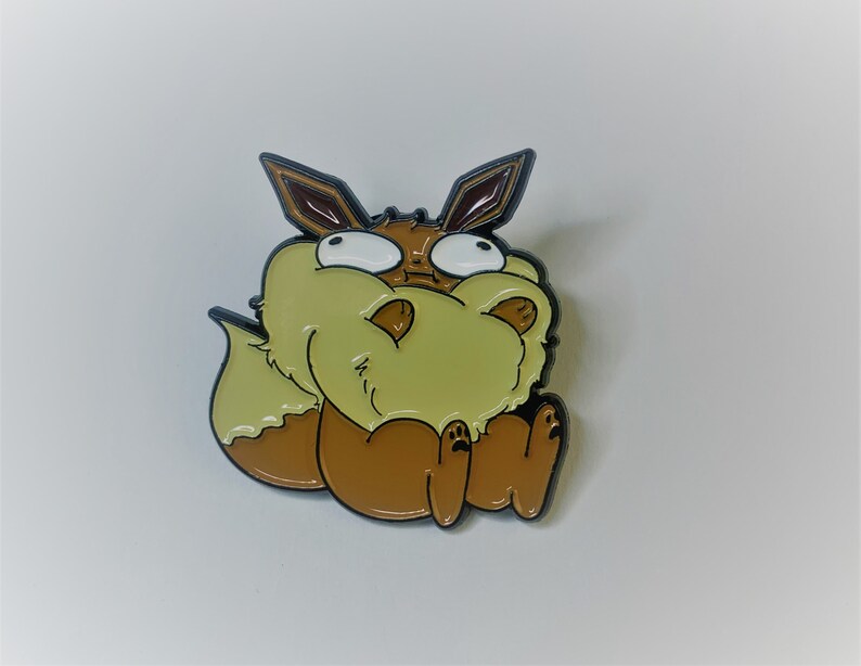 Pokemon Eevee Goofy Soft Enamel Pin - Etsy