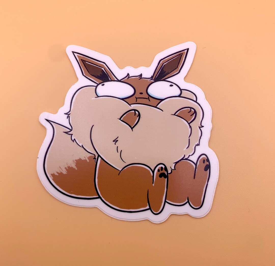 Pokemon Eevee Goofy Sticker - Etsy