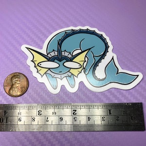 Pokemon Vaporeon Goofy Sticker - Etsy