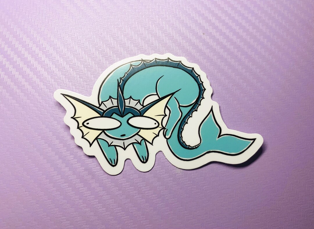 Pokemon Vaporeon Goofy Sticker - Etsy