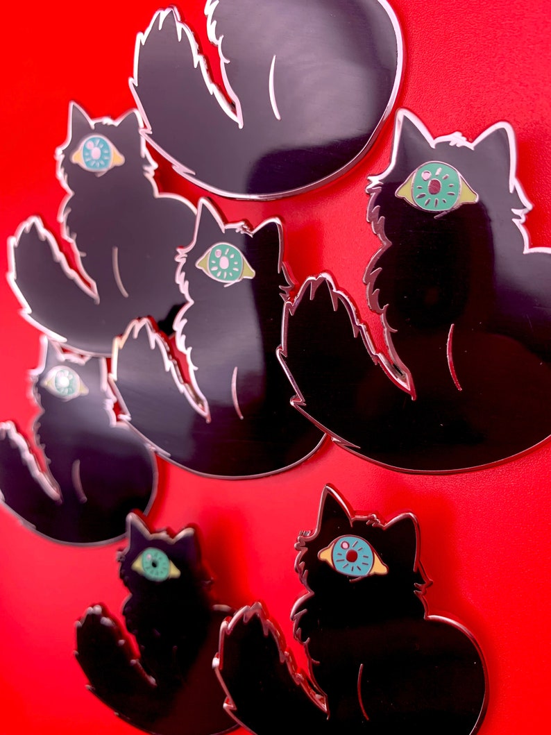 Blinky the Eldritch Cryptid Kitty Hard Enamel Pin - Etsy