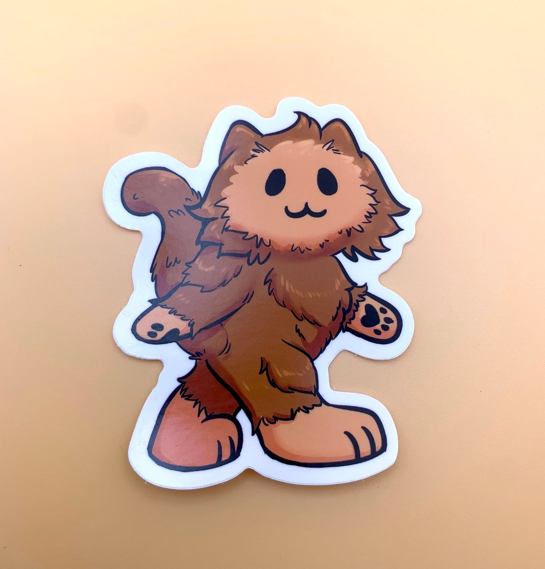 CATSQUATCH! Sasquatch Cryptid Kitty Sticker - Eldritch Beans - Etsy