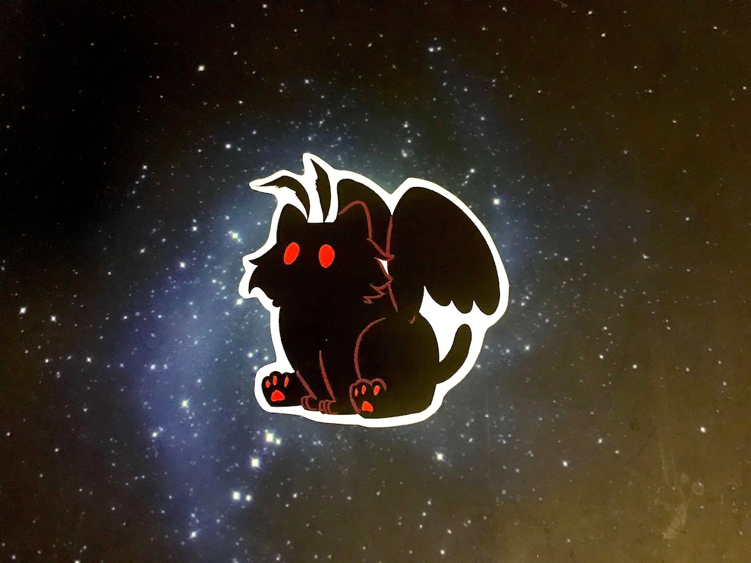Moth Cat Sticker Mothman Kitty - Etsy