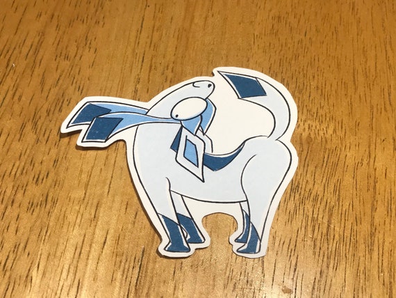 Pokemon Glaceon Goofy Sticker | Etsy