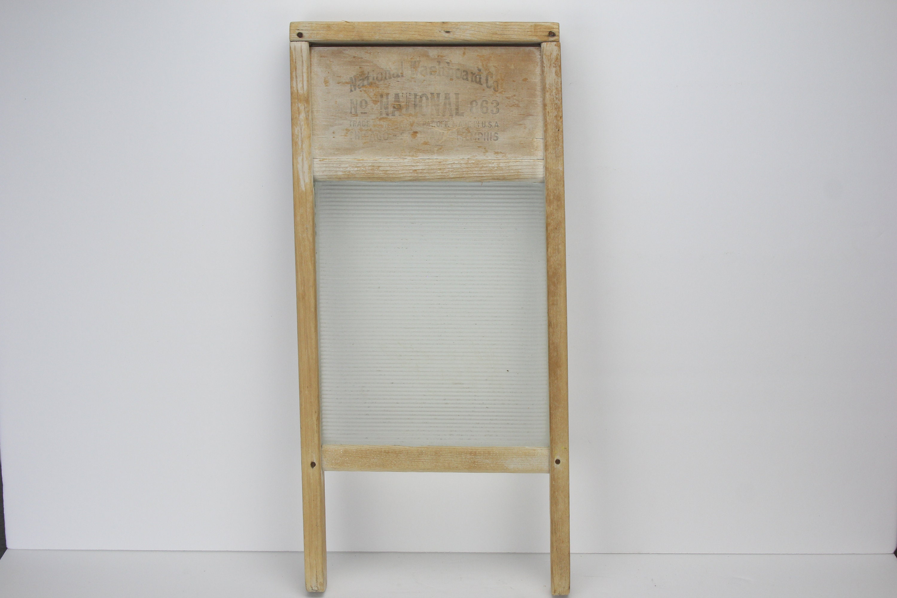 Vintage Glass Washboard National Washboard Company 863 - Etsy