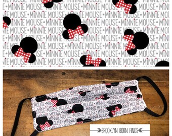 Minnie Mouse Face Mask - Etsy