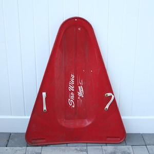 Vintage Sno-wing Metal Snow Sled | Blazon Children's Toys | Red Metal ...