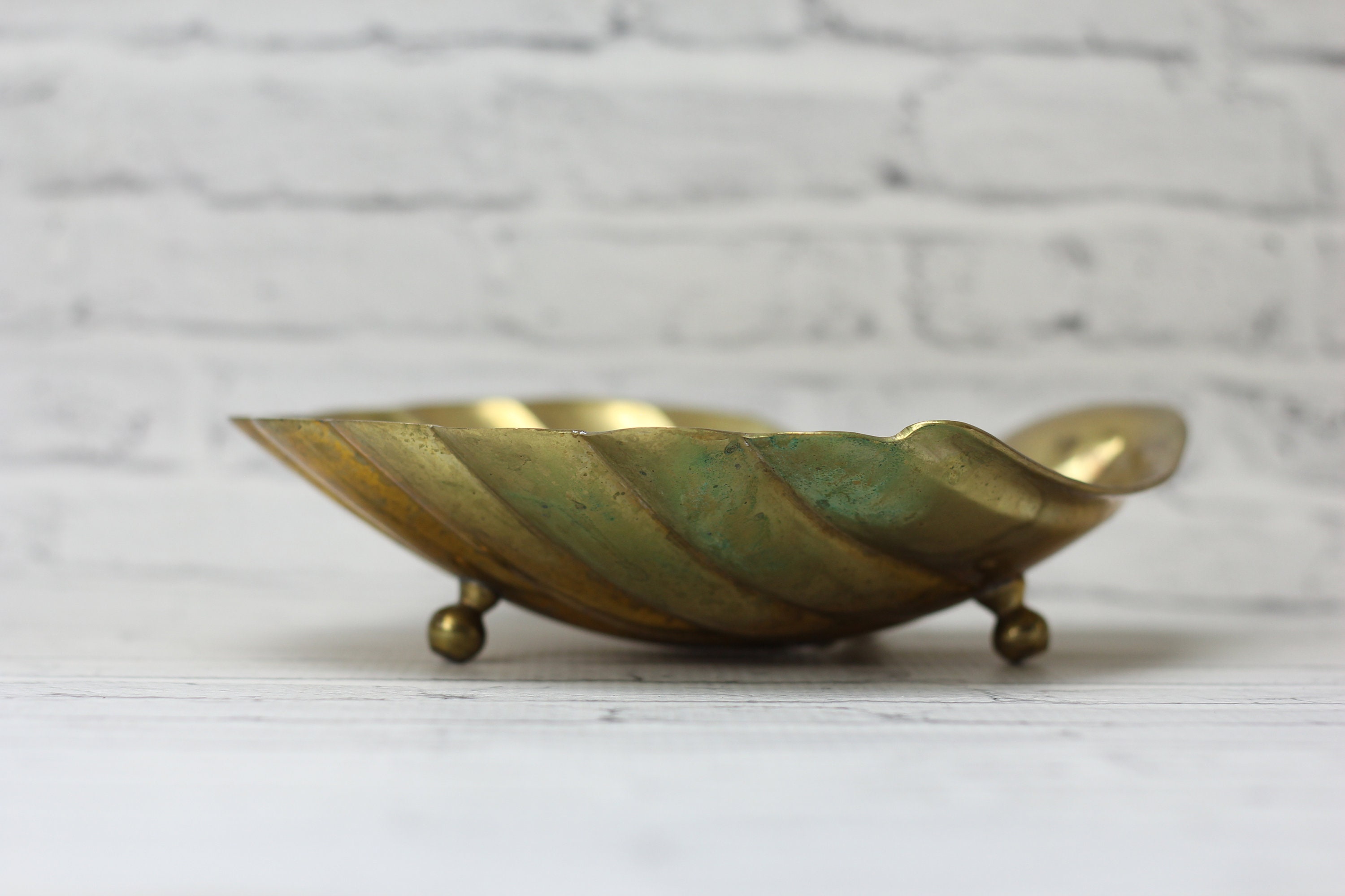 Vintage Gatco Brass Shell Dish Scalloped Edges Trinkets | Etsy
