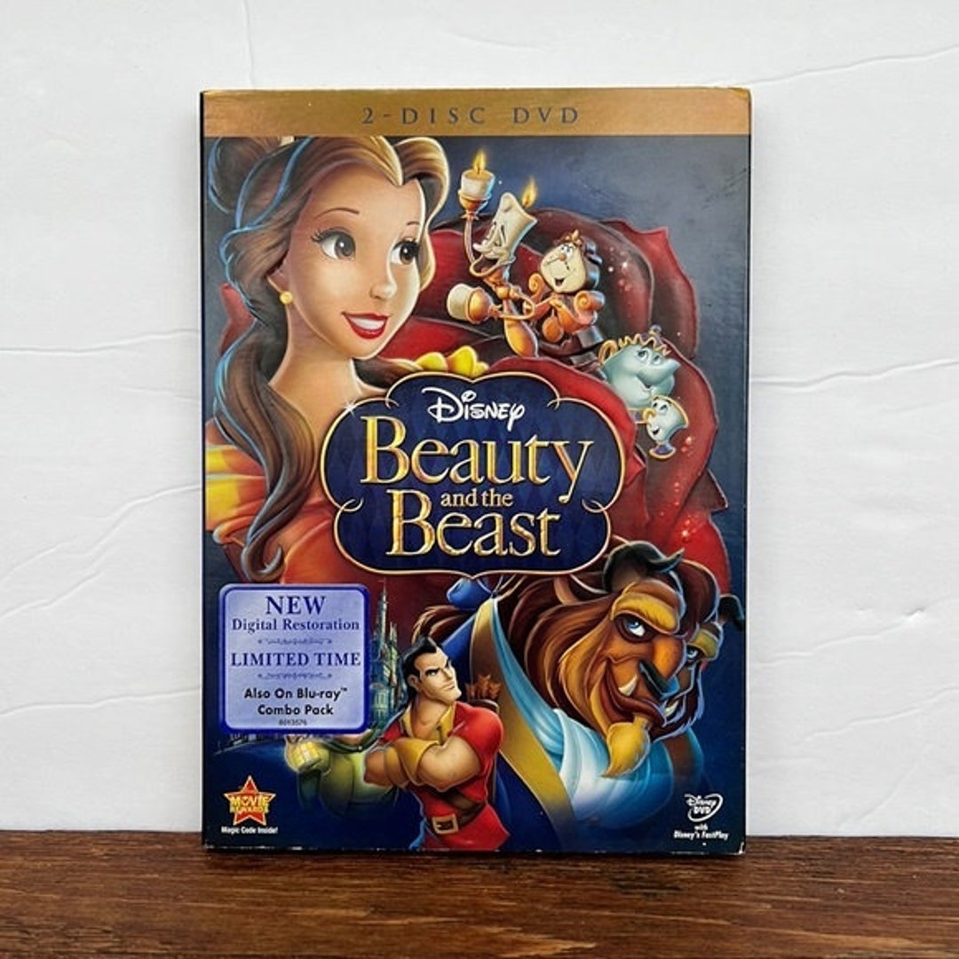 New Disney Beauty and the Beast 2-disc DVD Set Belle Cartoon Movie NIB ...