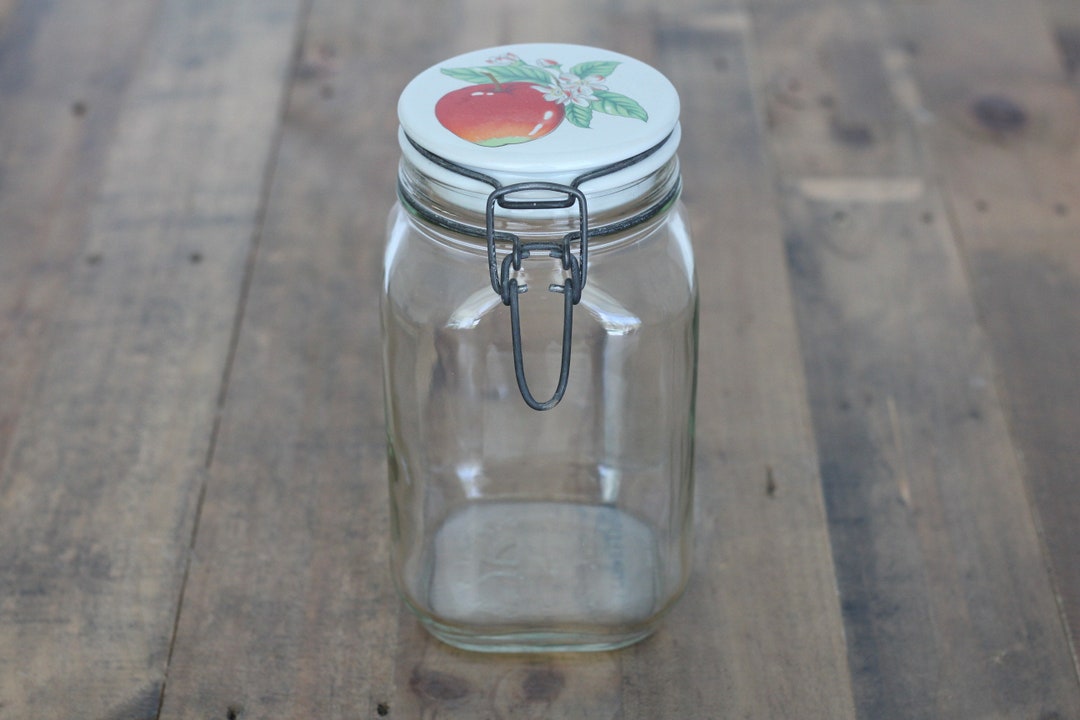 Vintage English Canister | Ravenhead Kilner | 1.5 Liters | Glass Body ...
