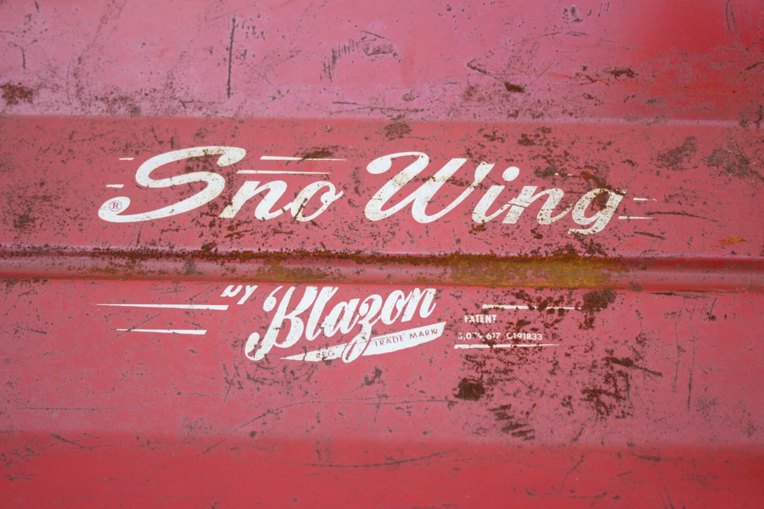 Vintage Sno-wing Metal Snow Sled | Blazon Children's Toys | Red Metal ...