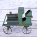Vintage Solid Wood Train | Toy Pull Car | Classic Green Railroad Toys ...