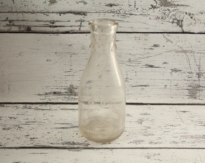 Vintage Zeller's 1 Quart Glass Milk Bottle | Clear | Etched Graphics ...