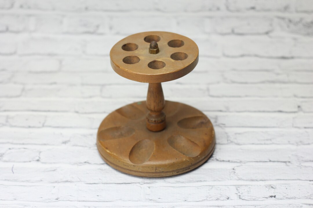 Vintage Wood Pipe Stand Plant Propagation Holds 6 Pipes or Glass Test ...