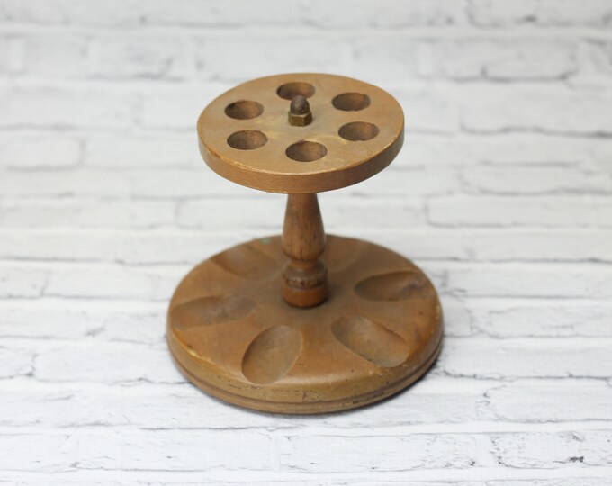 Vintage Wood Pipe Stand | Plant Propagation | Holds 6 Pipes or Glass ...