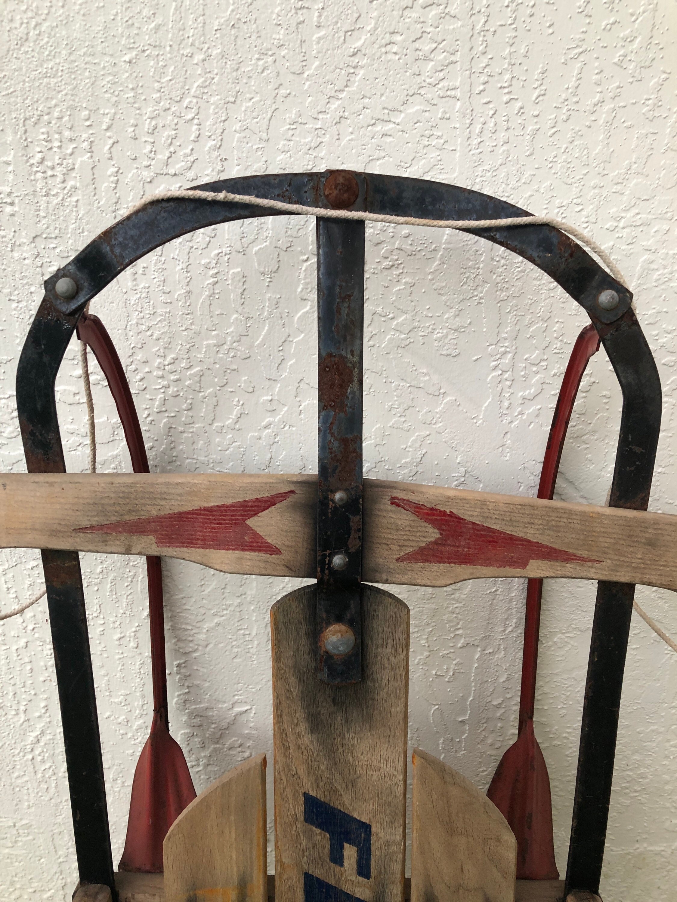 Vintage Fleet Wing Wood Snow Sled Children's Toy Red - Etsy