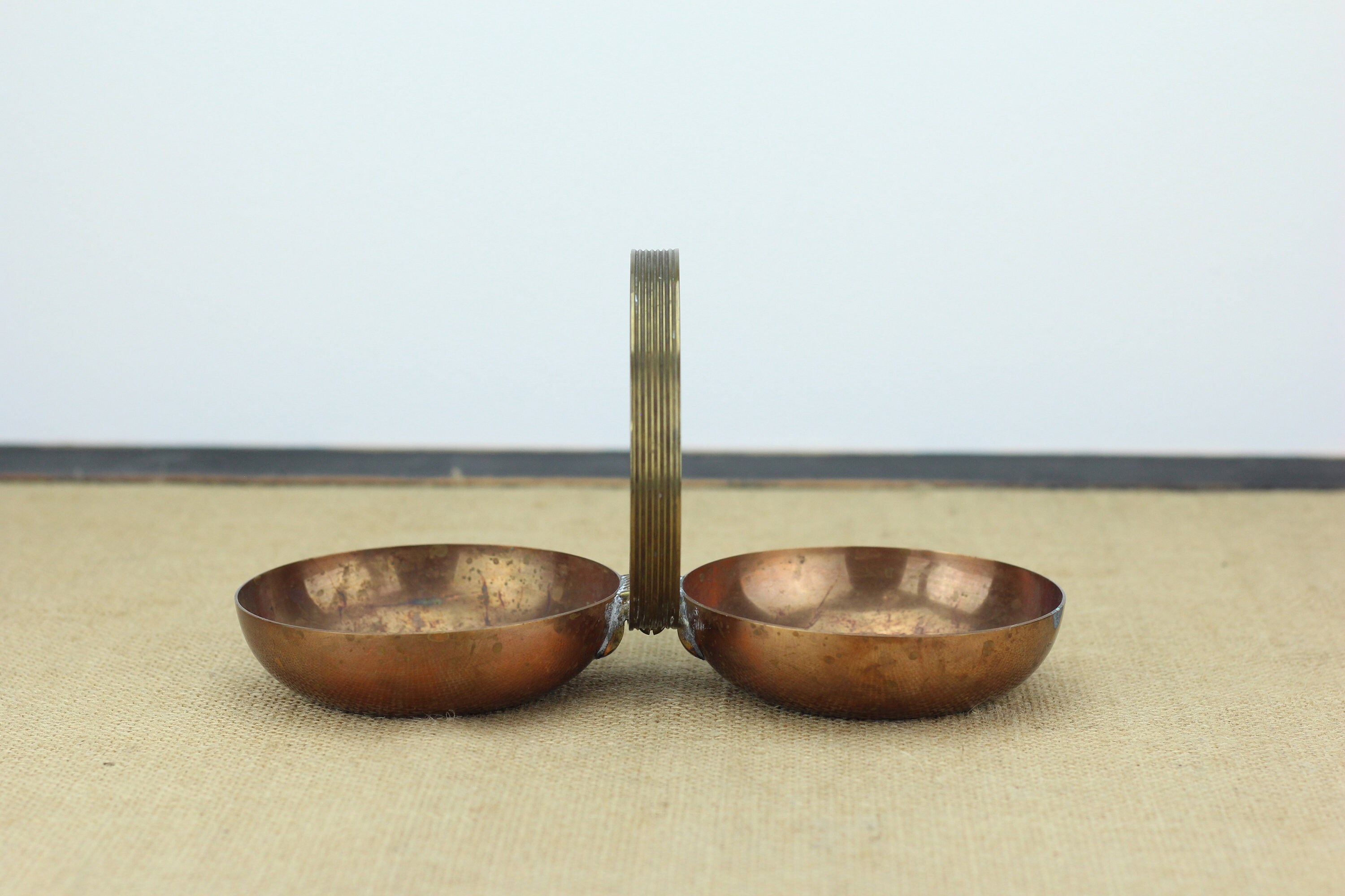 Vintage 1930s CHASE Copper Nut Dish Brass Handle Candy & - Etsy