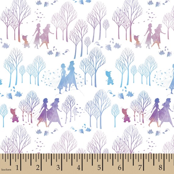 Disney's Frozen Character Silhouette Fabric by the Cut | Etsy
