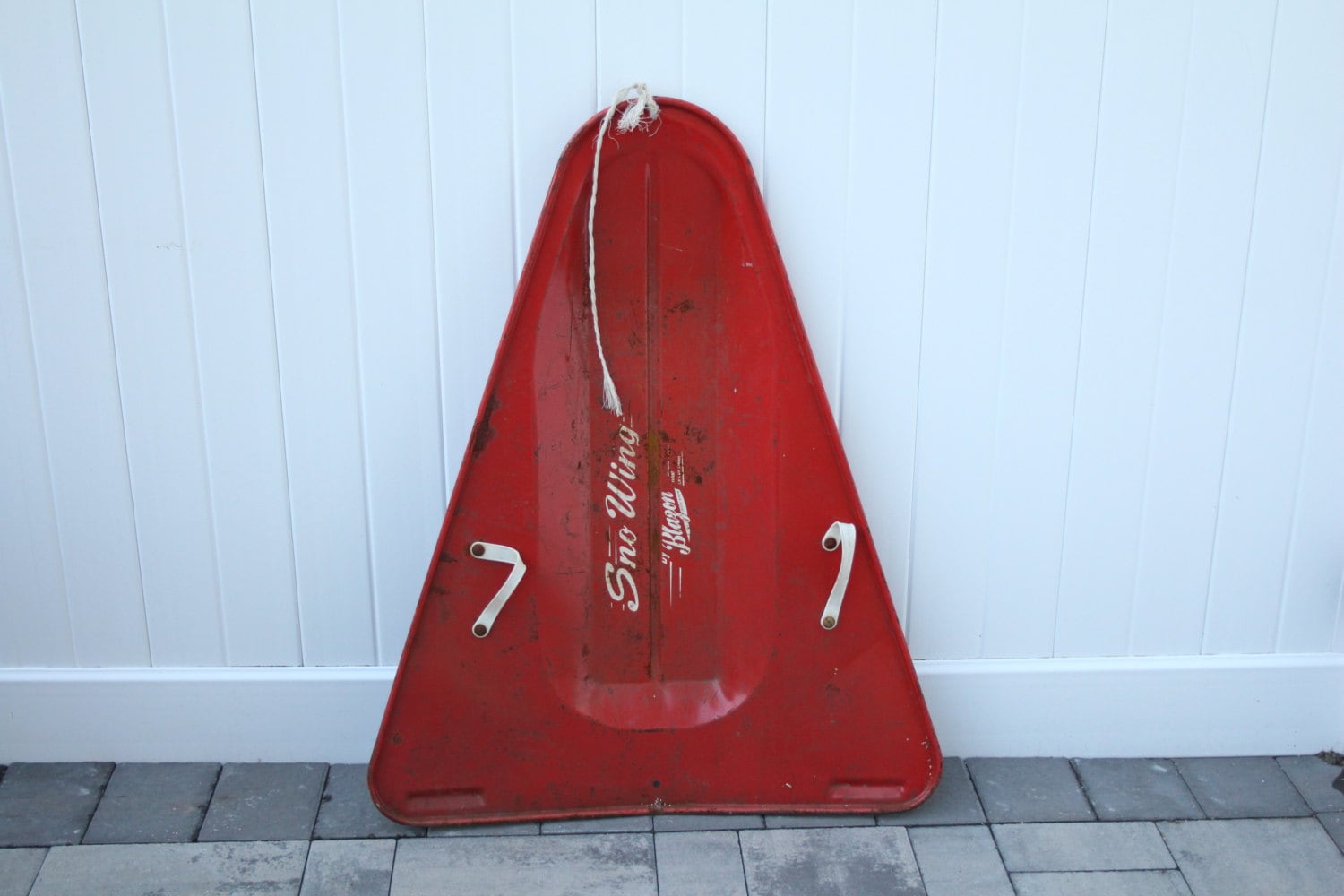 Vintage Sno-wing Metal Snow Sled | Blazon Children's Toys | Red Metal ...
