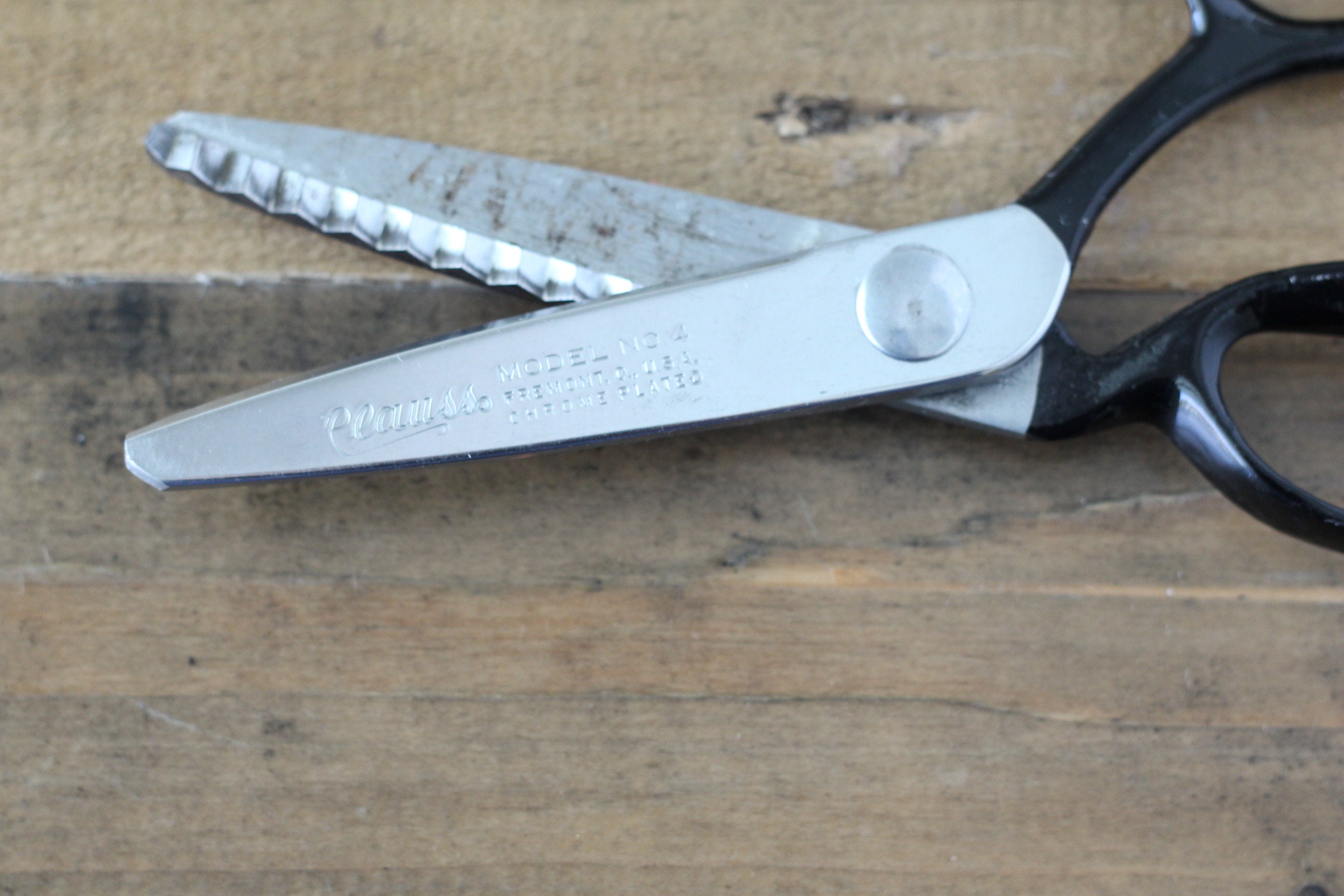 Vintage Clauss Pinking Shears Size 7 Chrome Plated - Etsy