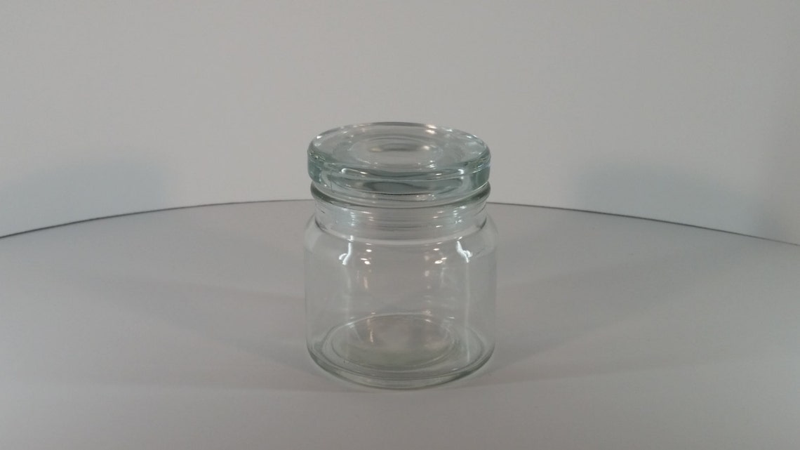 Small Round Glass Jar with Lid Custom Handmade Paper Origami | Etsy