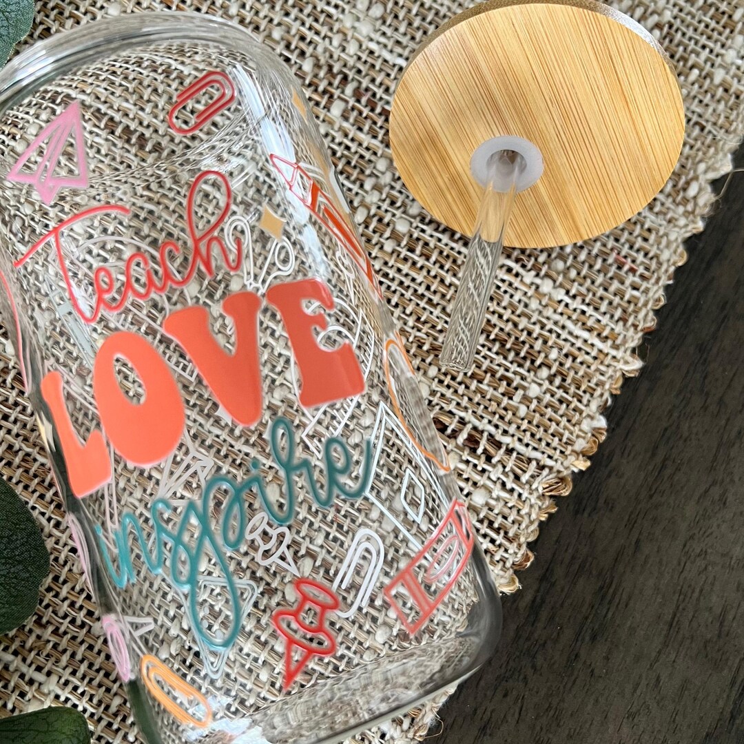 Teacher Inspired Cup / Teacher Cup / Teach Love Inspire /teacher ...