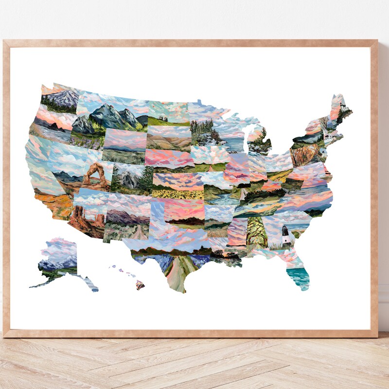 Colorful Map - Etsy