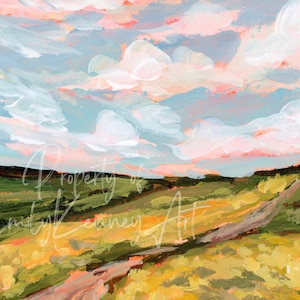 OHIO PRINT - Ohio Rural Landscape Painting, Unframed Print, Farmhouse ...