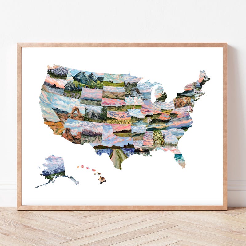 50 States Photo Map - Etsy