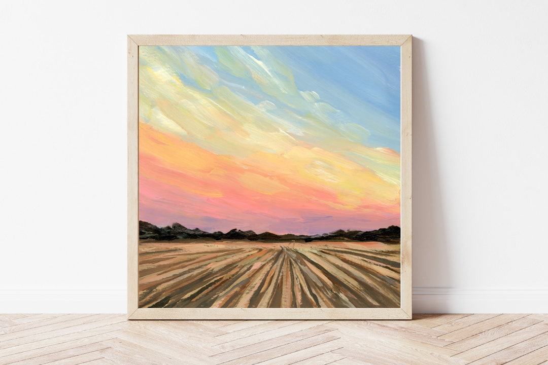 West Texas Sunset Fine Art Print, Amarillo Landscape Painting - Etsy