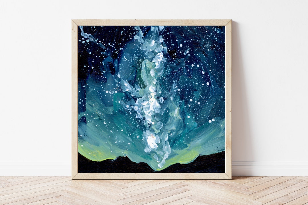 Night Sky Fine Art Print, Starry Night Sky Painting, Galaxy Art Print ...
