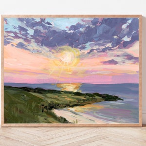 Outer Banks Fine Art Print, Beach Landscape Painting, Sunset Art Print ...
