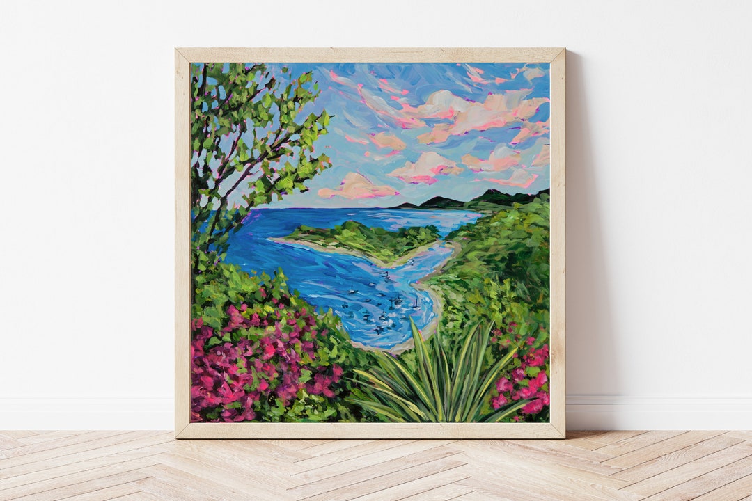 St. John USVI Art Print: Caribbean Landscape Painting, St Thomas Virgin ...