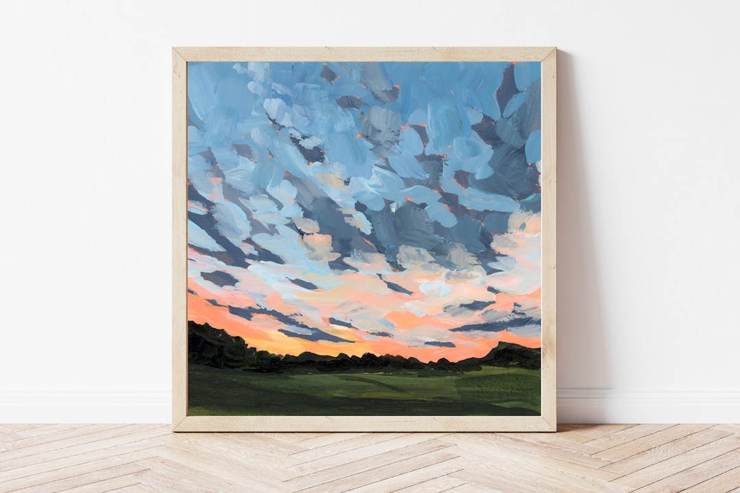 Missouri Sunset Fine Art Print, Midwest Landscape Painting - Etsy