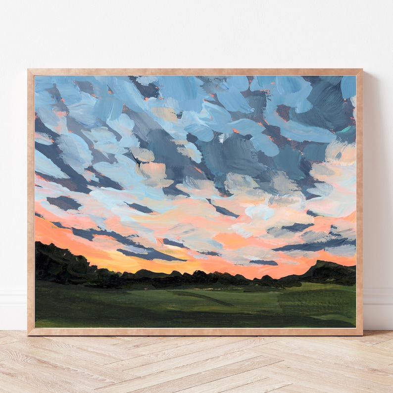 Missouri Sunset Fine Art Print, Midwest Landscape Painting - Etsy