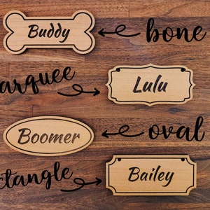 Dog Kennel Name Plate - Dog Crate Name Plate - Custom Dog Name Tag - Etsy