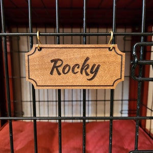 Dog Kennel Name Plate - Dog Crate Name Plate - Custom Dog Name Tag - Etsy