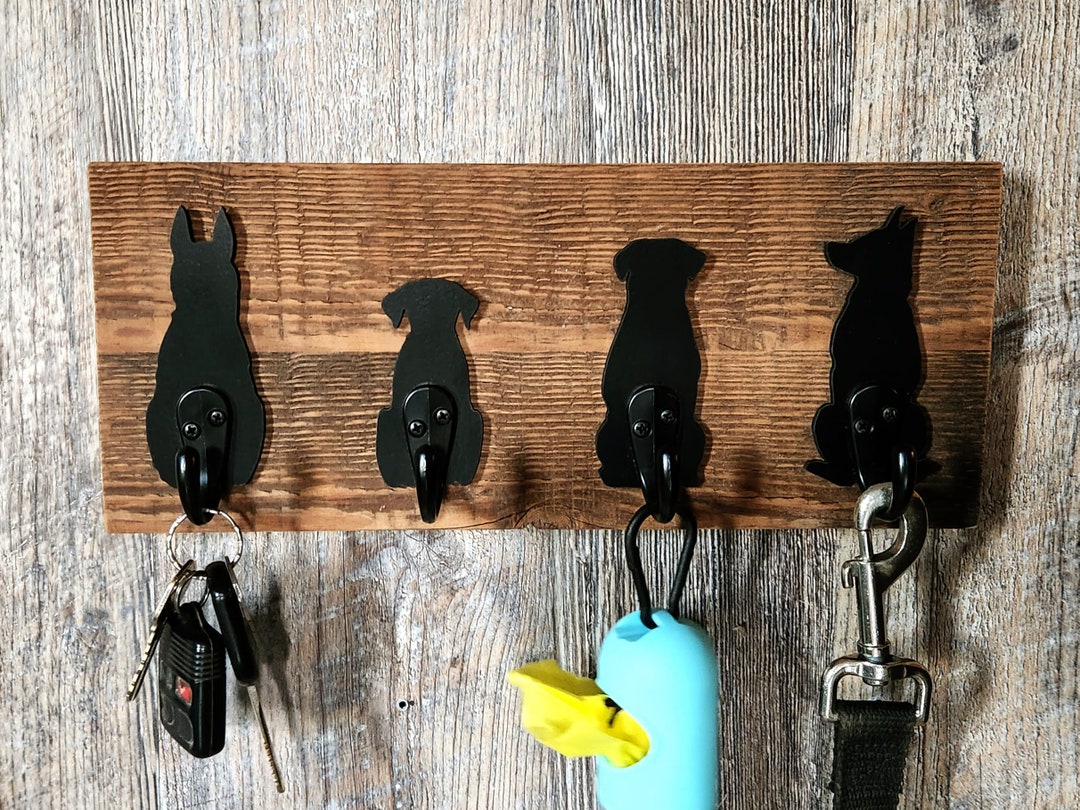 Dog Leash Hooks Reclaimed Barn Wood Wall Mounted Key Hooks Coat Hooks ...