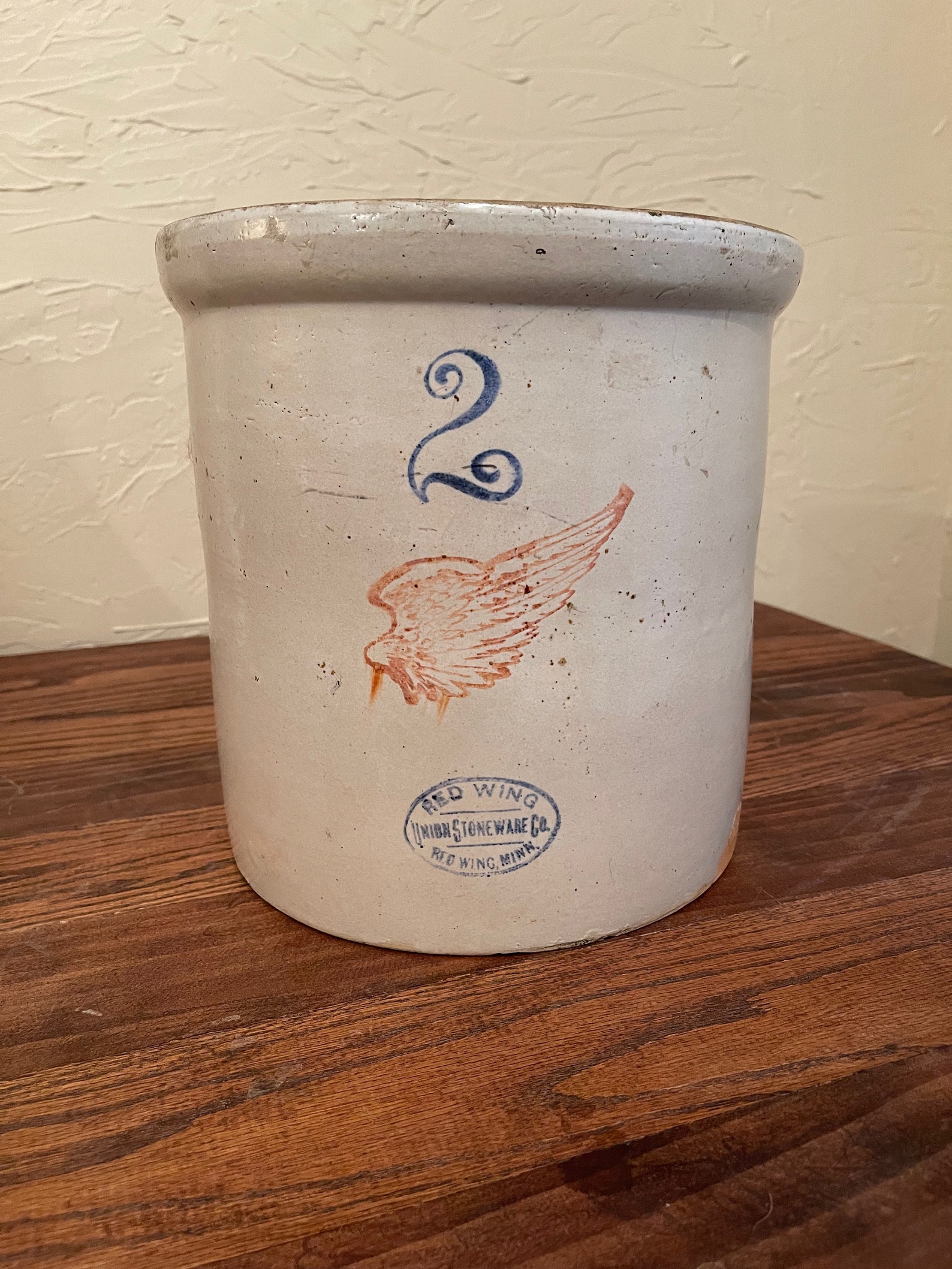 Vintage Red Wing 2 Gallon Glazed Crock | Etsy