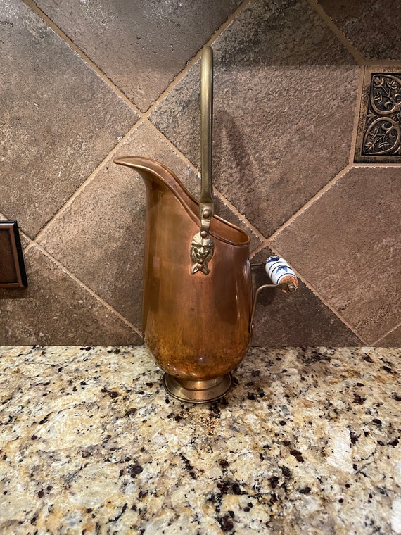 Vintage Copper Pitcher With Two Handles Copper Pitcher with | Etsy