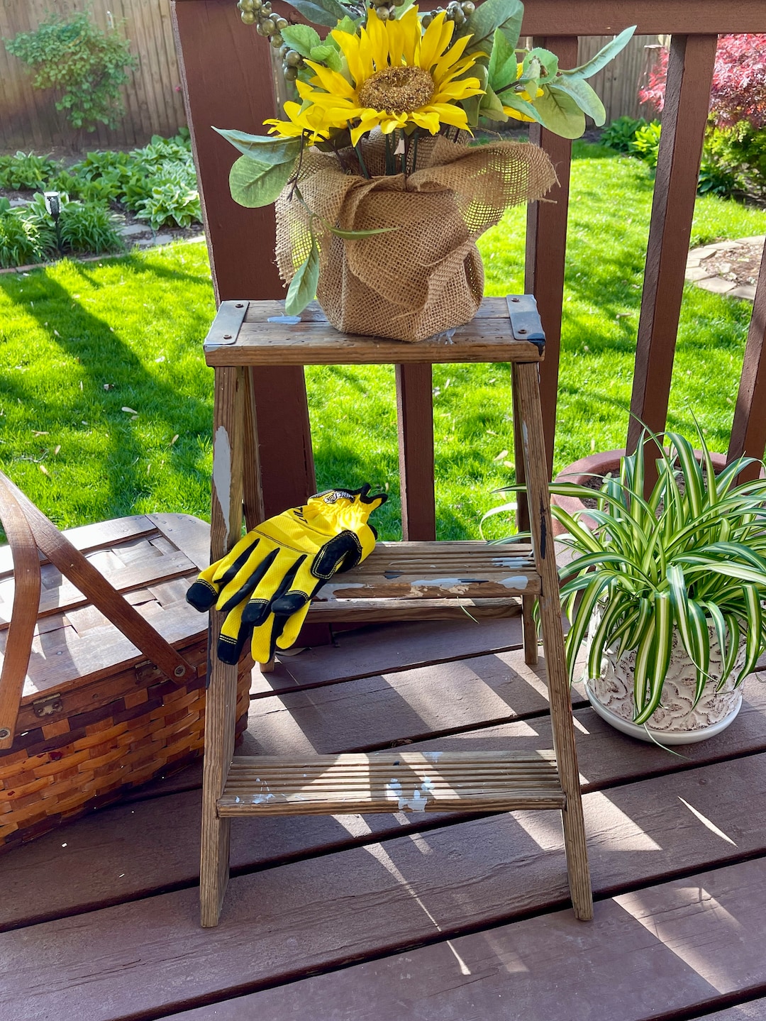 Wood Step Ladder Plant Stand - Etsy