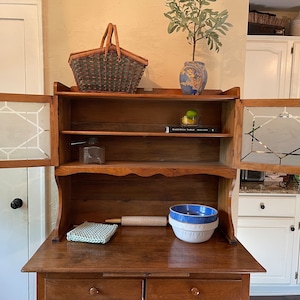 Antique Solid Wood Kitchen Work Table and Cabinet - Etsy