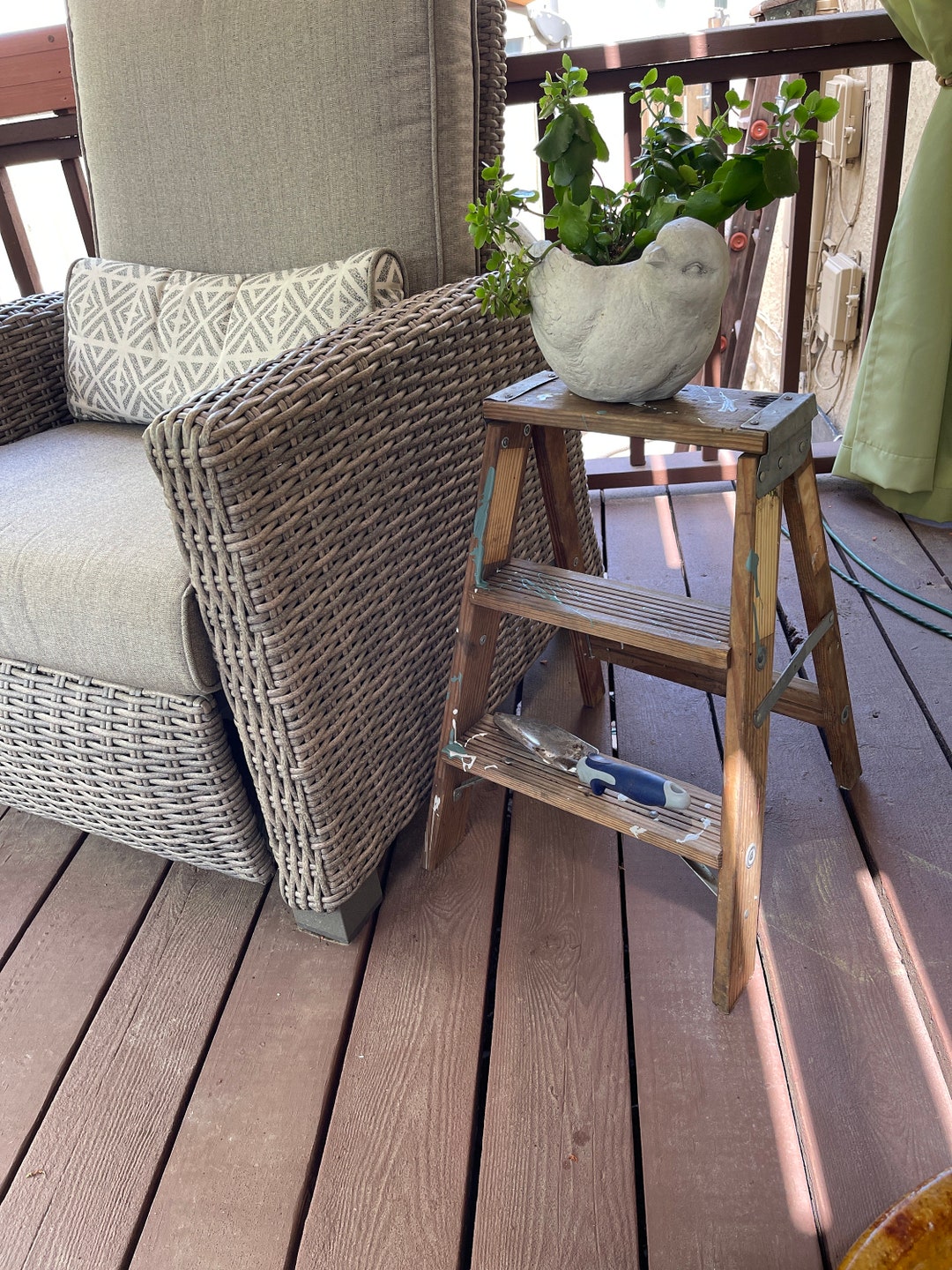 Wood Folding Step Ladder Plant Stand - Etsy